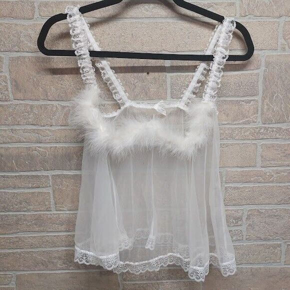 Risque | Intimates & Sleepwear | Vintage Risque White Sheer Lace And ...